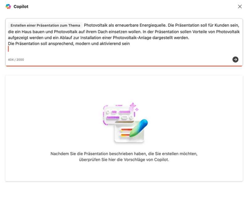 Präsentationen mit Narrative Builder von Copilot | HIRSCHTEC